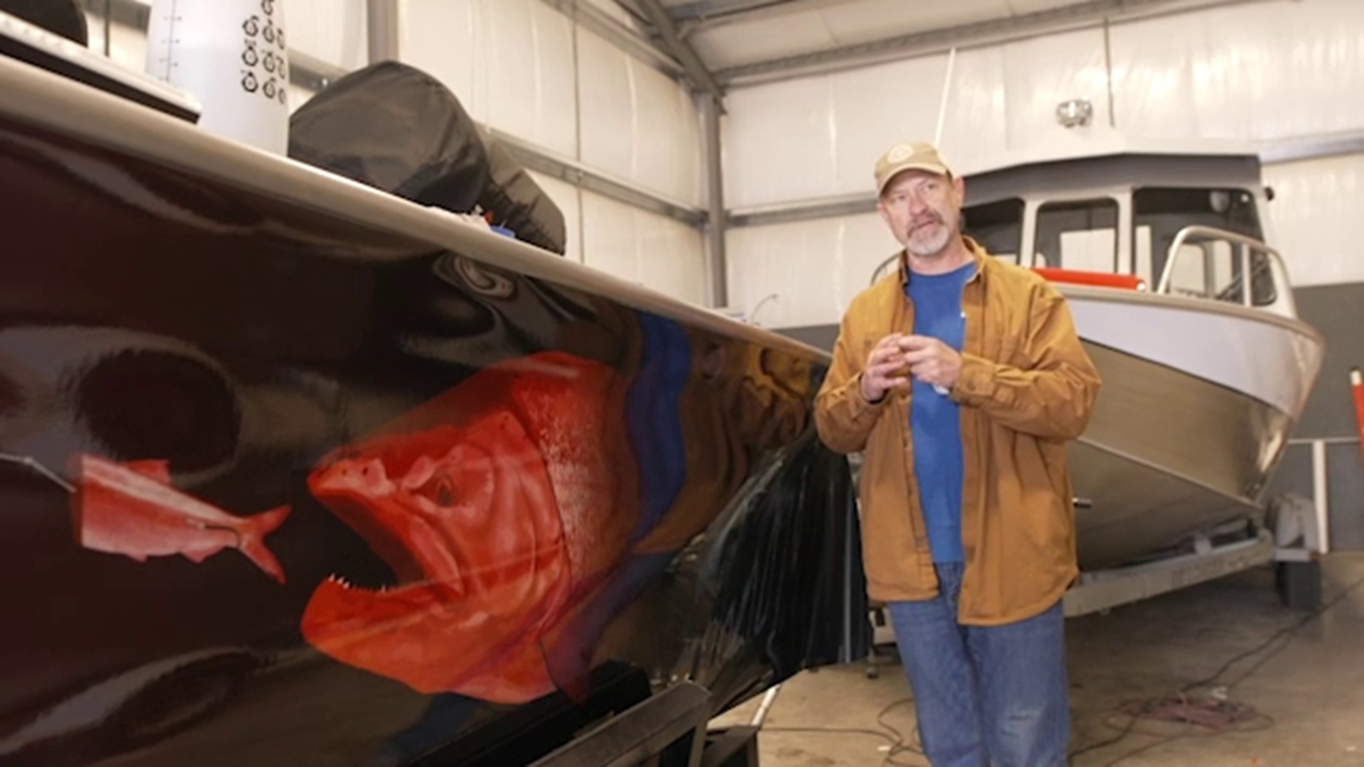 Artist and angler creates fishing boat designs | Grant's Getaway | kgw.com