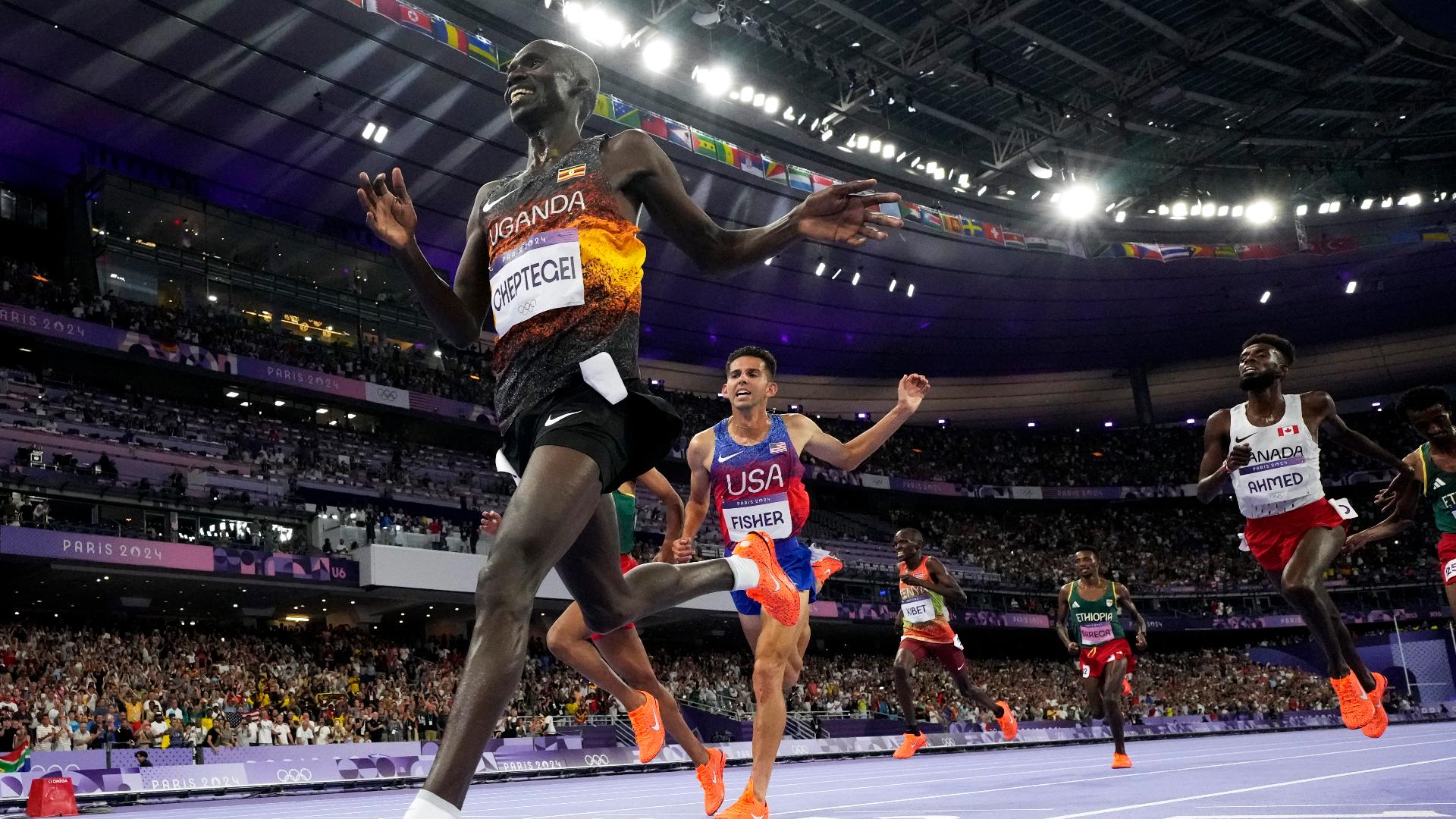 Mohammed Ahmed places 4th in 10,000-meter race at Paris Games | kgw.com