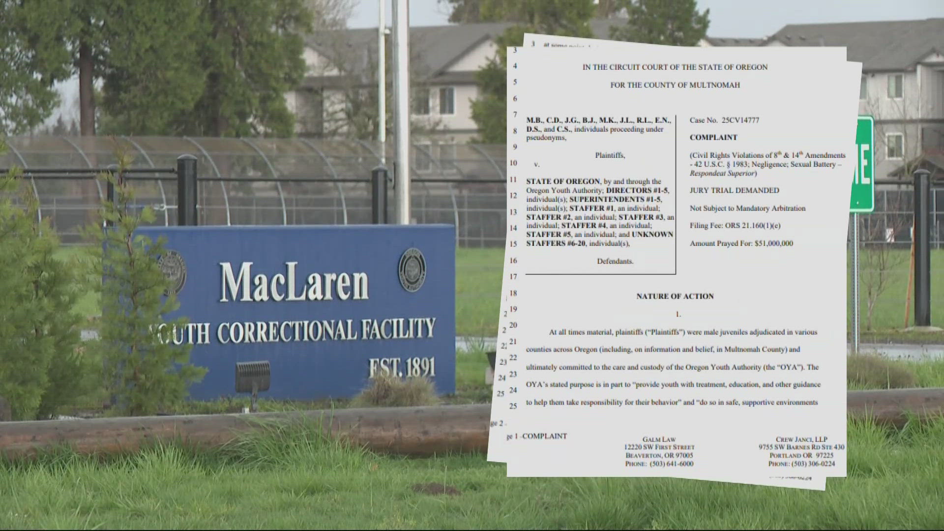 17 more victims sue Oregon Youth Authority over alleged sexual abuse | kgw.com