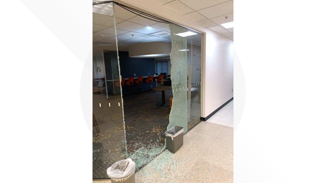 Photos: Damage visible in protester-occupied PSU library | kgw.com