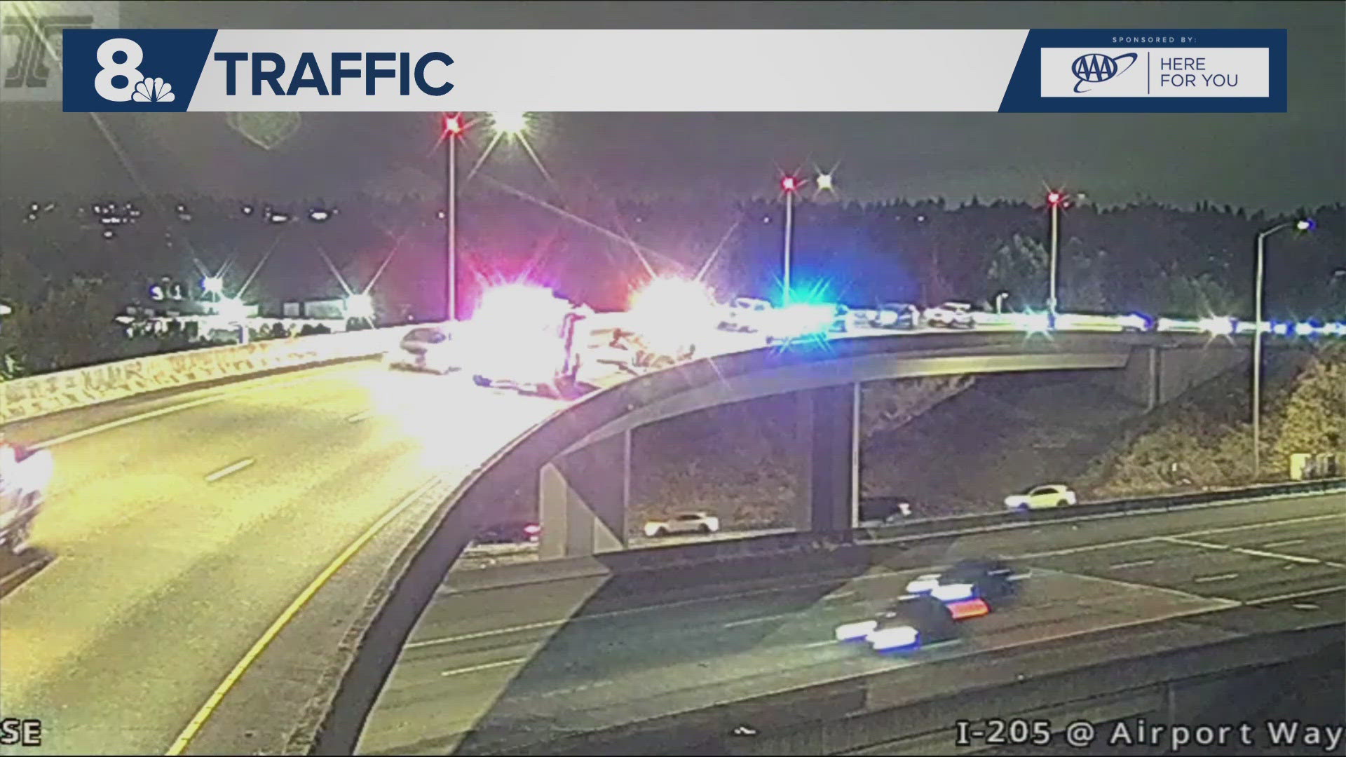 Crash on I-205 partially blocks exit ramp to NE Airport Way | kgw.com
