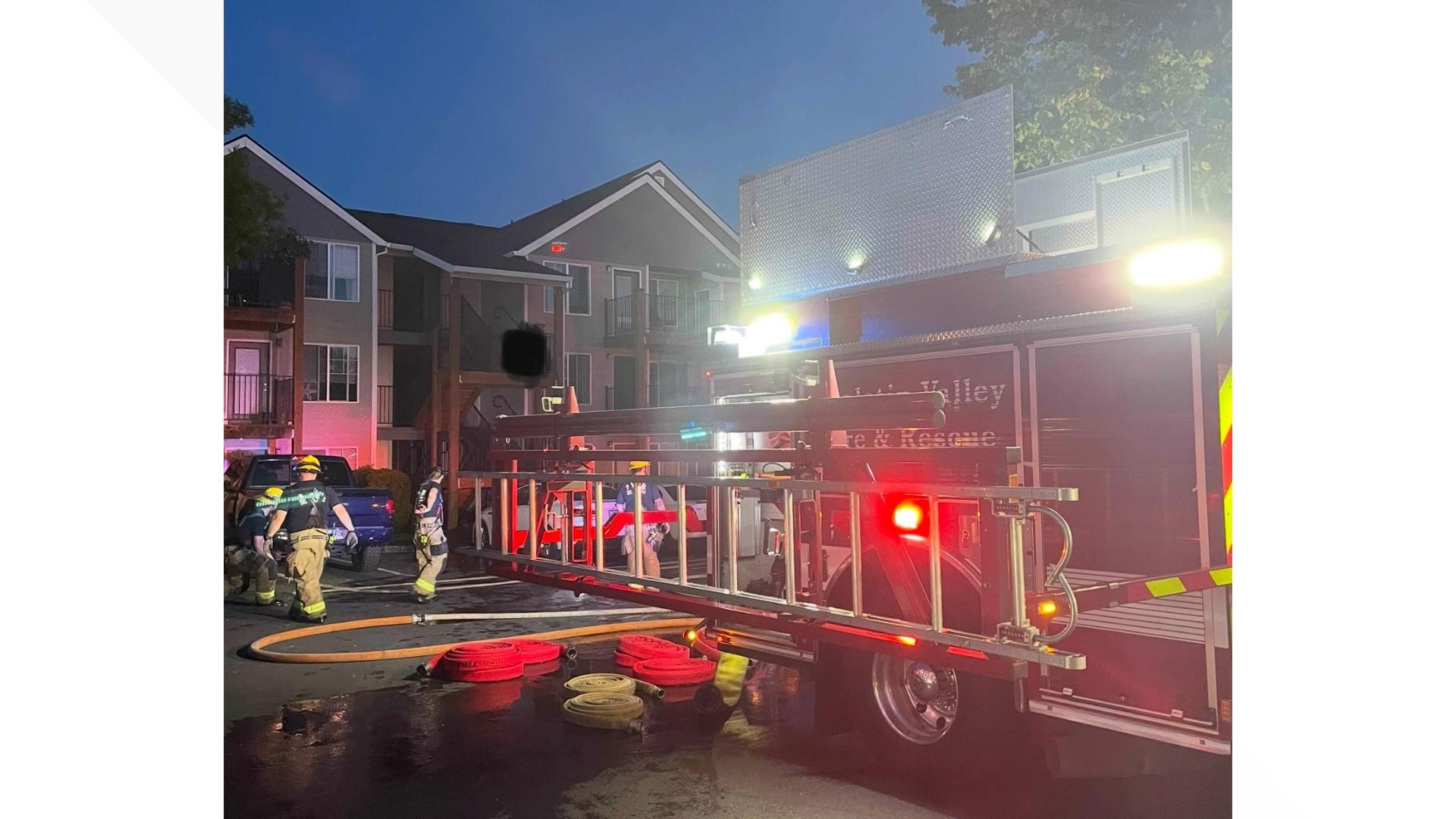 At least 10 displaced by Washington County apartment fire | kgw.com