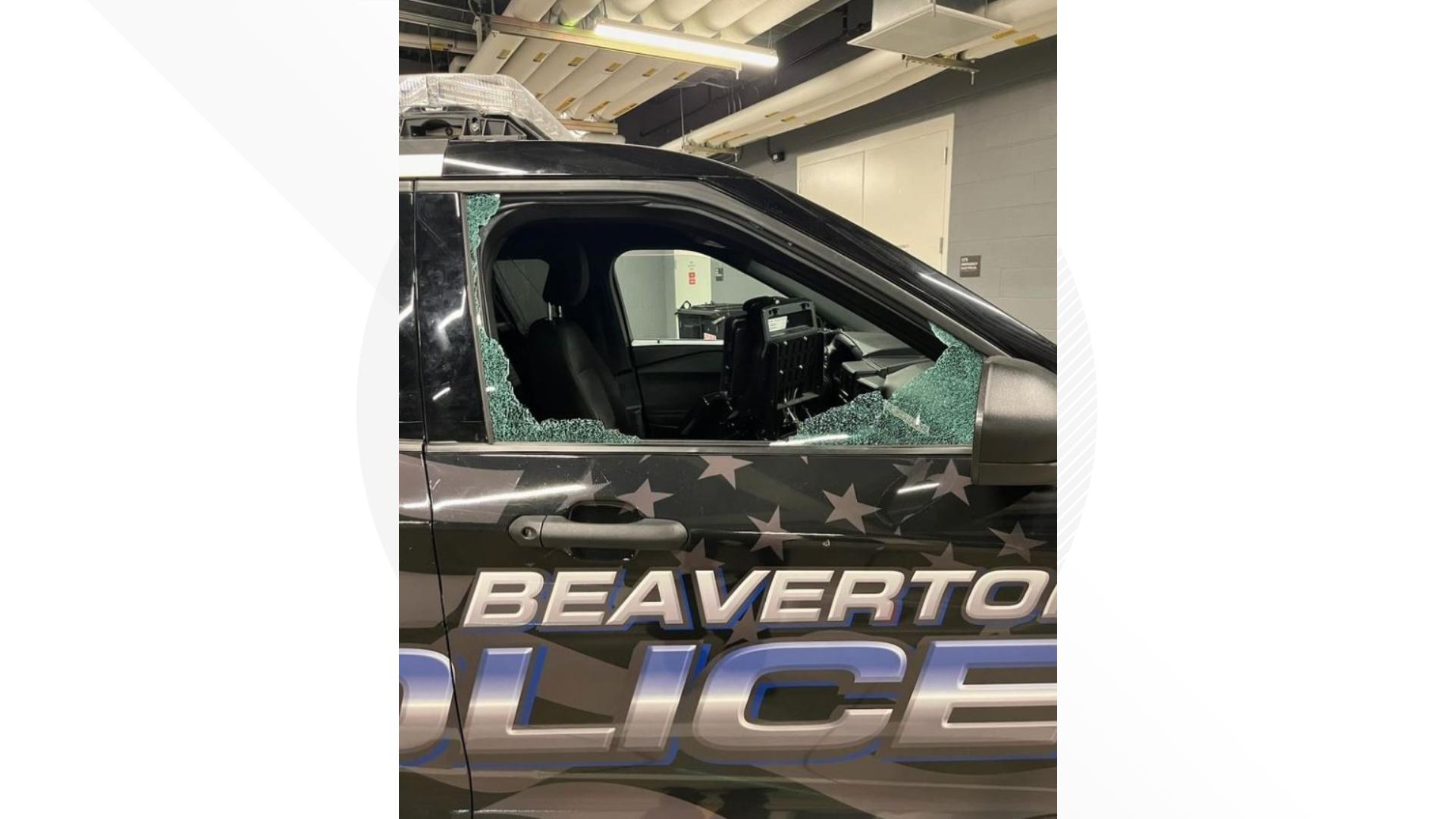 IED explosion damages Beaverton police car and injures officer | kgw.com