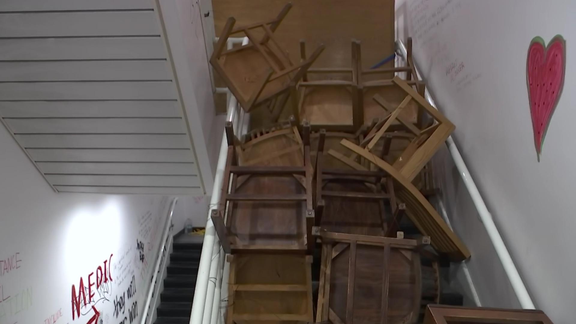 Portland State University staff continue repairing library | kgw.com