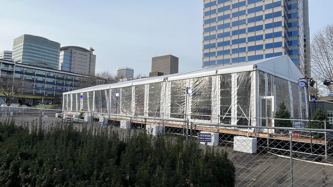 Ice rink, winter village open in downtown Portland | kgw.com