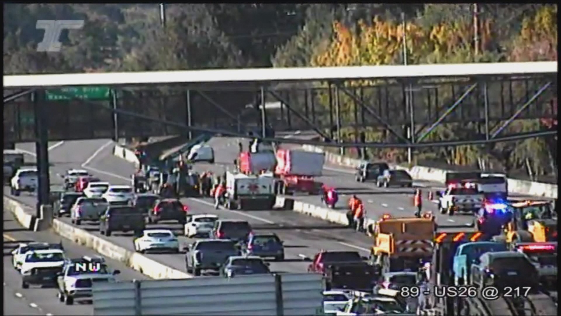 All lanes reopen after semi-truck crash on Highway 26 near Highway 217 | kgw.com