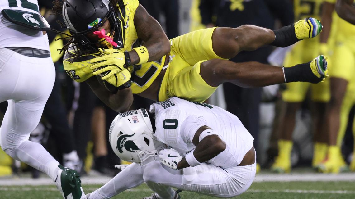 No. 6 Oregon gets victory over Michigan State | kgw.com
