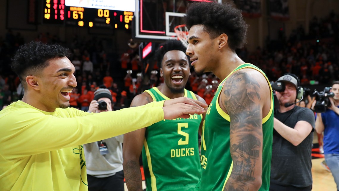 Oregon holds off Kent State in men's basketball | kgw.com
