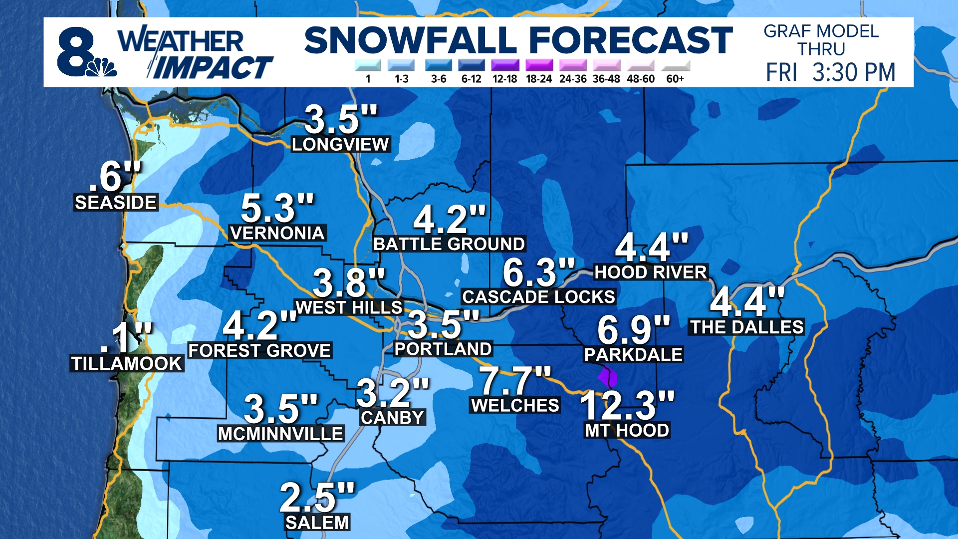 How much snow is expected in Portland metro | city-by-city breakdown ...