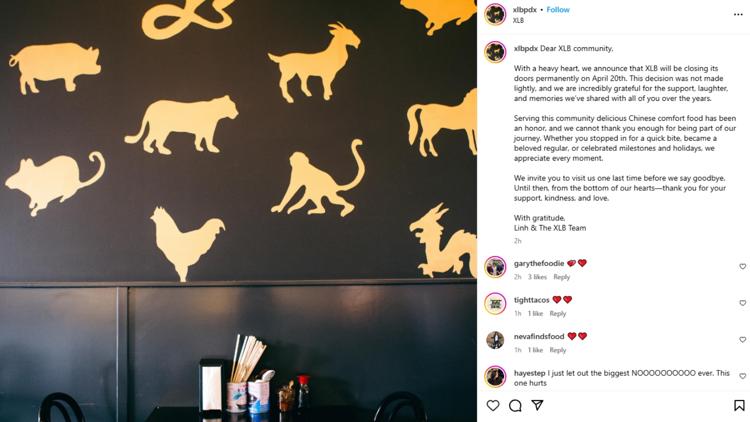 Portland's XLB Chinese restaurant closing | kgw.com