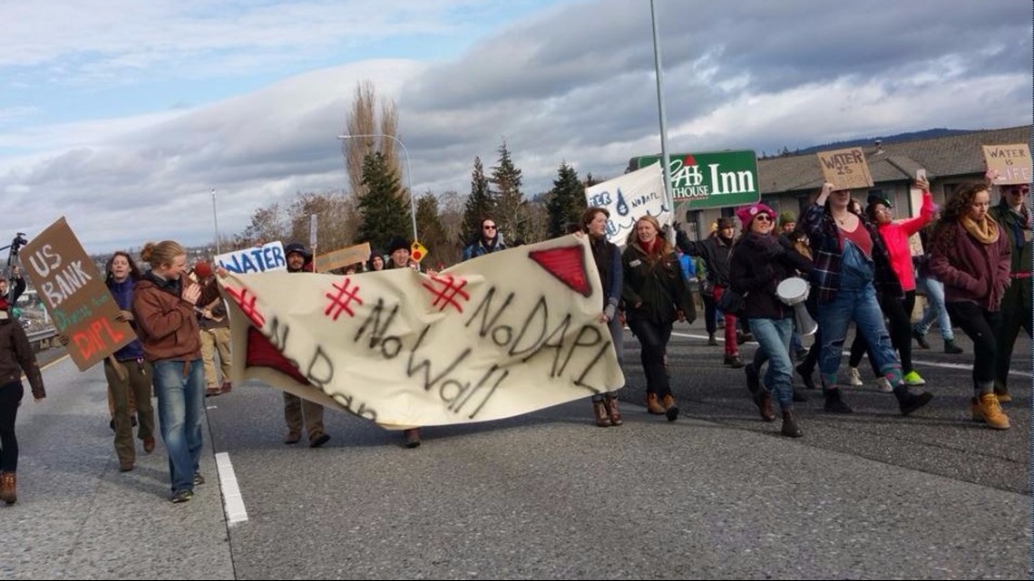 I-5 back open after DAPL protest in Bellingham | kgw.com