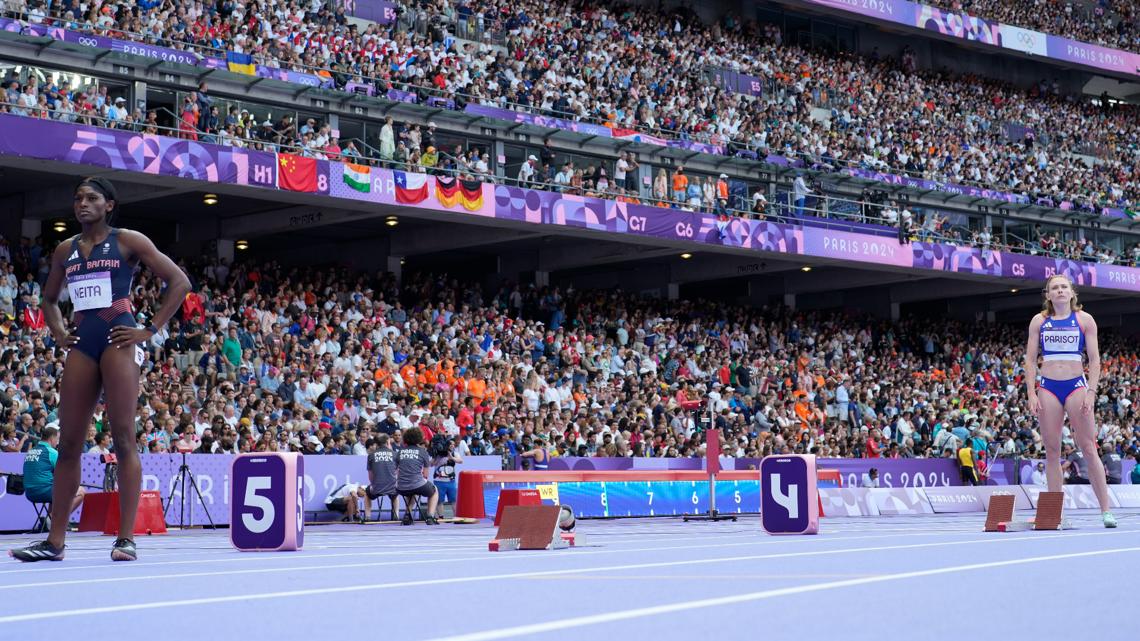 Why do track runners have staggered starts? | Paris Olympics | kgw.com