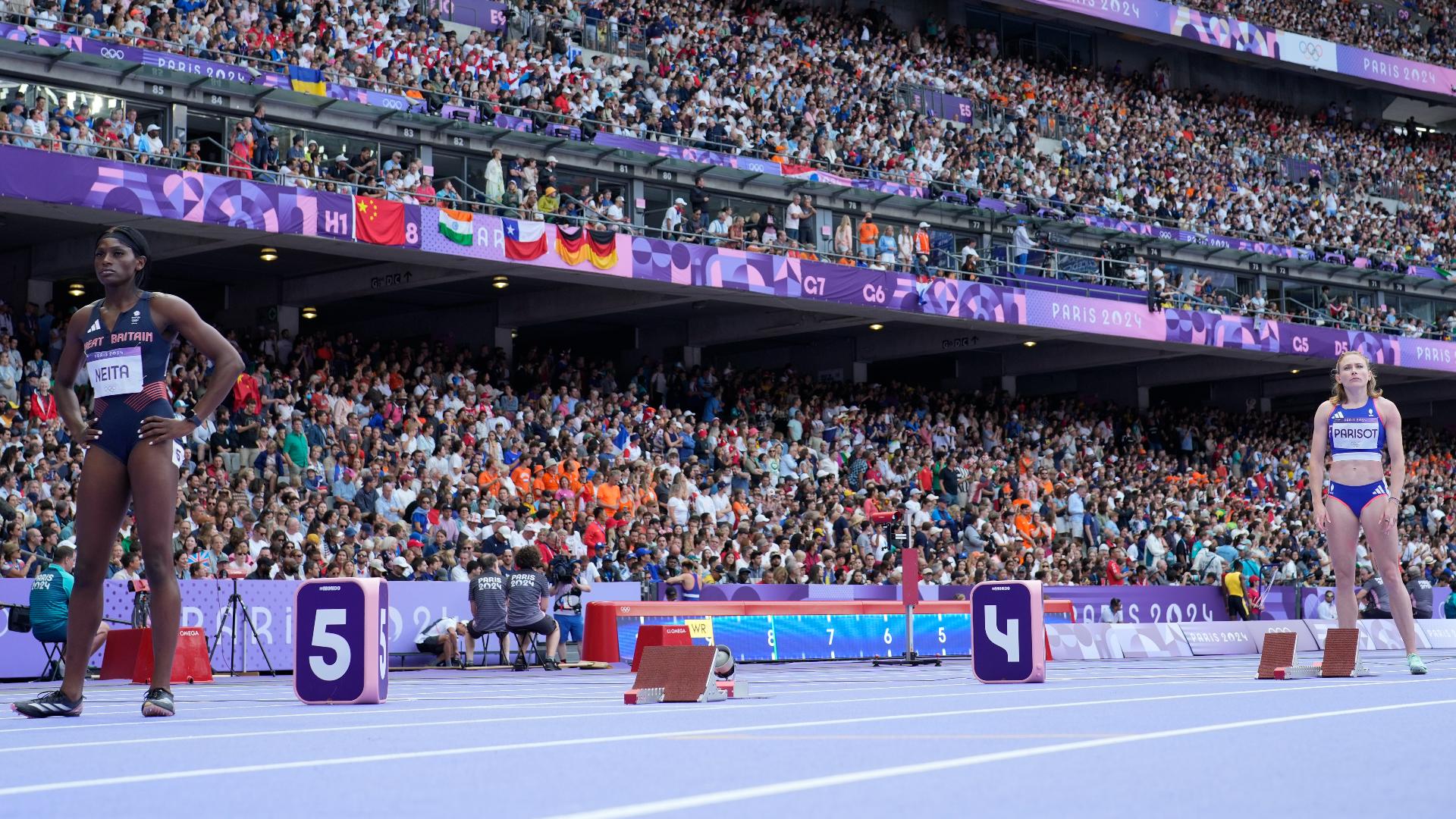 Why do track runners have staggered starts? | Paris Olympics | kgw.com