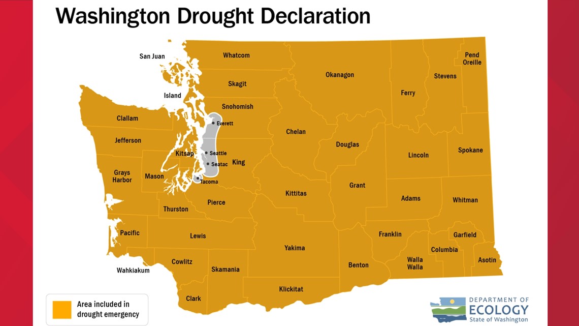 Dept. of Ecology declares drought emergency for most of Washington ...