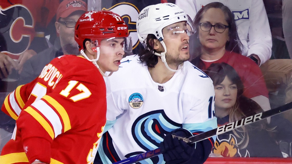 Chris Driedger makes 37 saves in NHL return as Kraken hold off Flames 2 ...