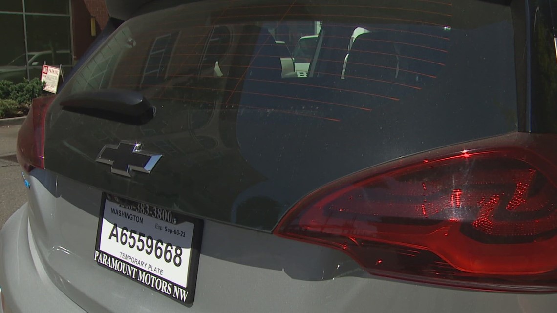 DOL issues new temporary Washington license plates for new cars | kgw.com