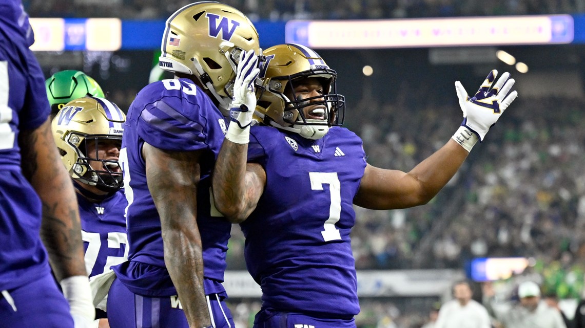 Washington Huskies win Pac-12 Championship 34-31 over Oregon Ducks ...