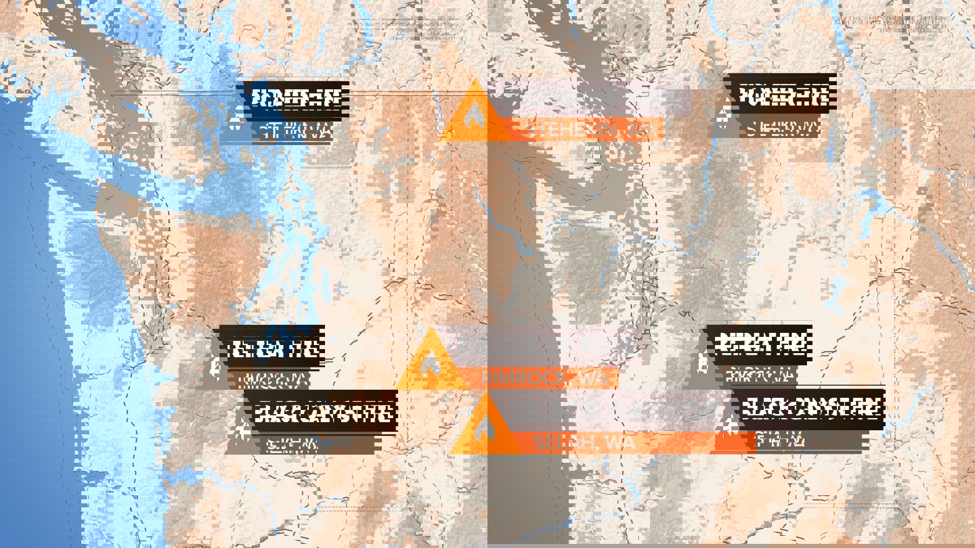 New evacuations ordered as 10 large wildfires burn across Washington | kgw.com