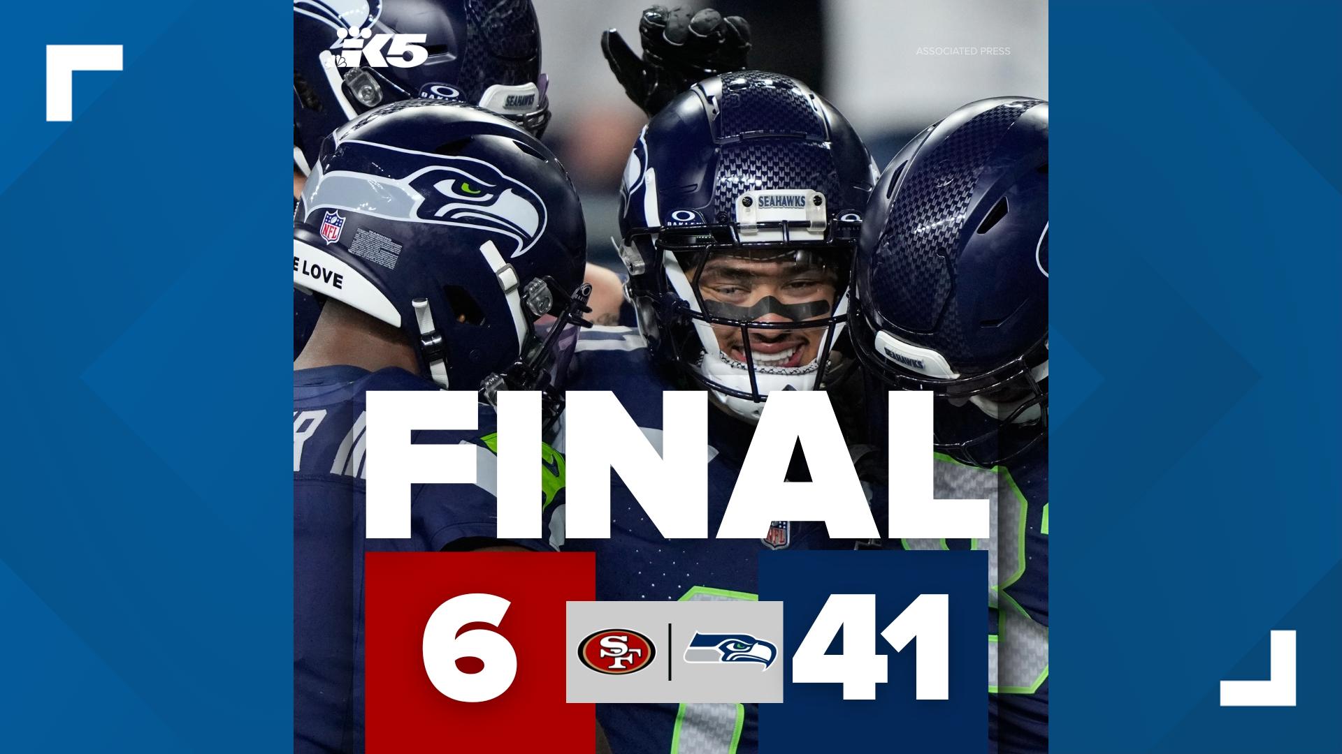 Seahawks defeat 49ers, advance to NFC title game with 41-6 win | kgw.com