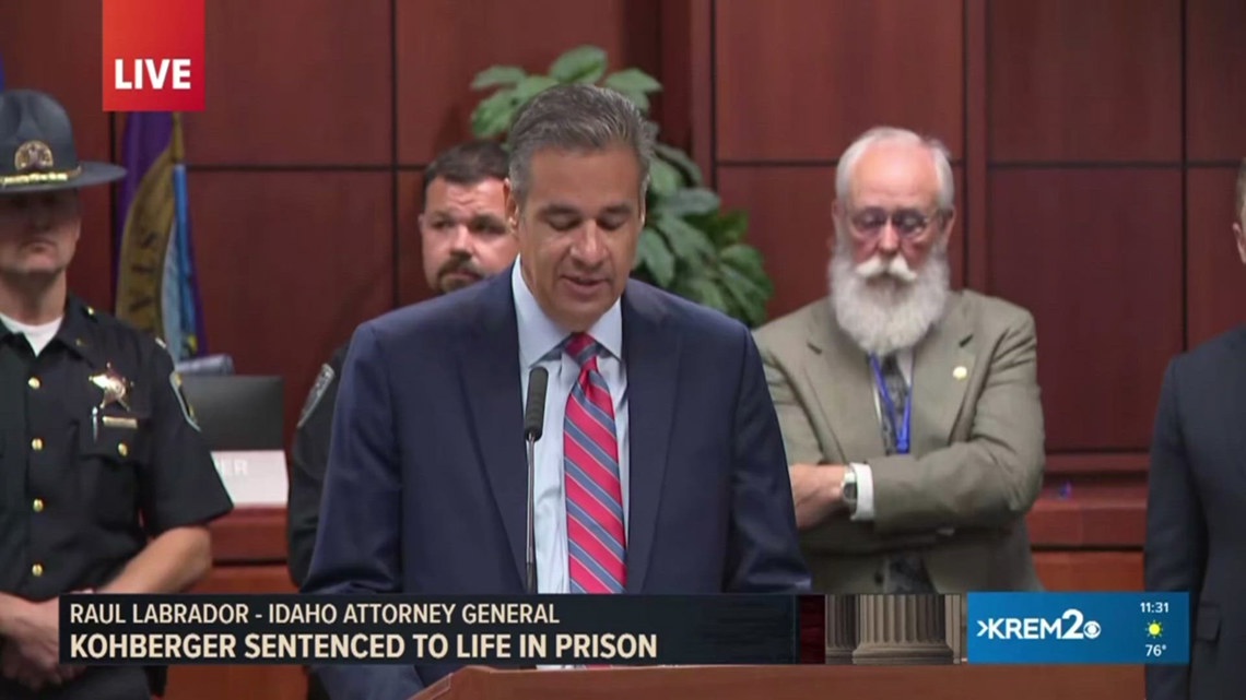 Idaho Attorney General speaks following Bryan Kohberger's sentencing | kgw.com