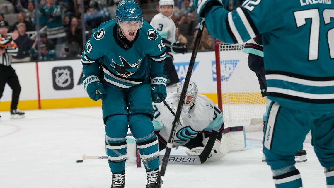 Seattle Kraken fall 8-5 to San Jose Sharks in first of two games | kgw.com