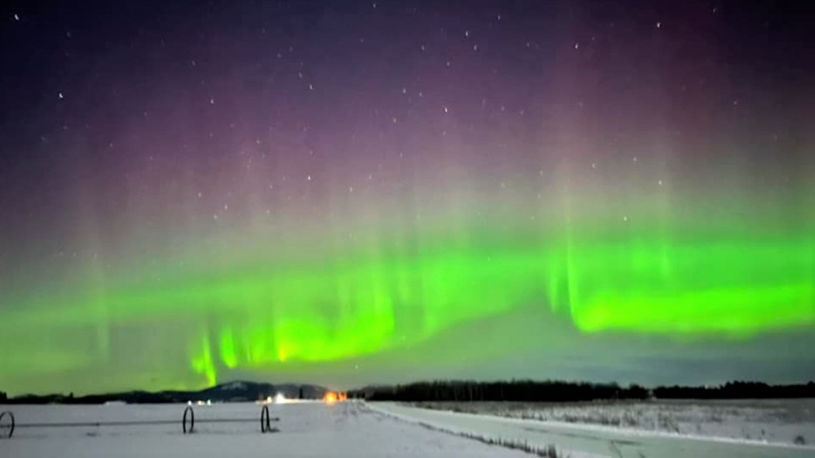 Northern Lights fill the sky above eastern Washington, north Idaho ...
