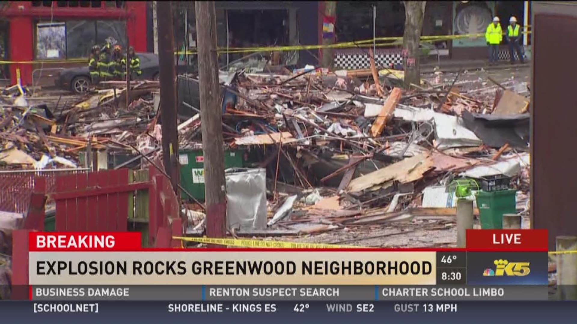 9 firefighters hurt, 3 businesses destroyed in Seattle explosion | kgw.com