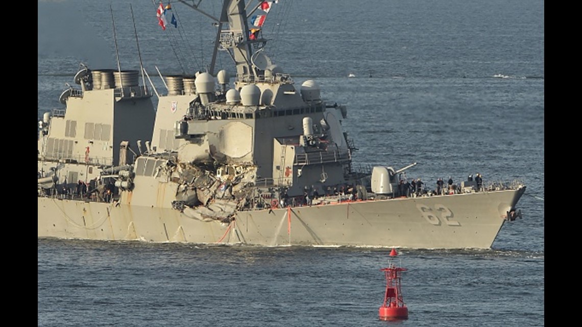US Navy: bodies of missing sailors found inside damaged destroyer USS ...