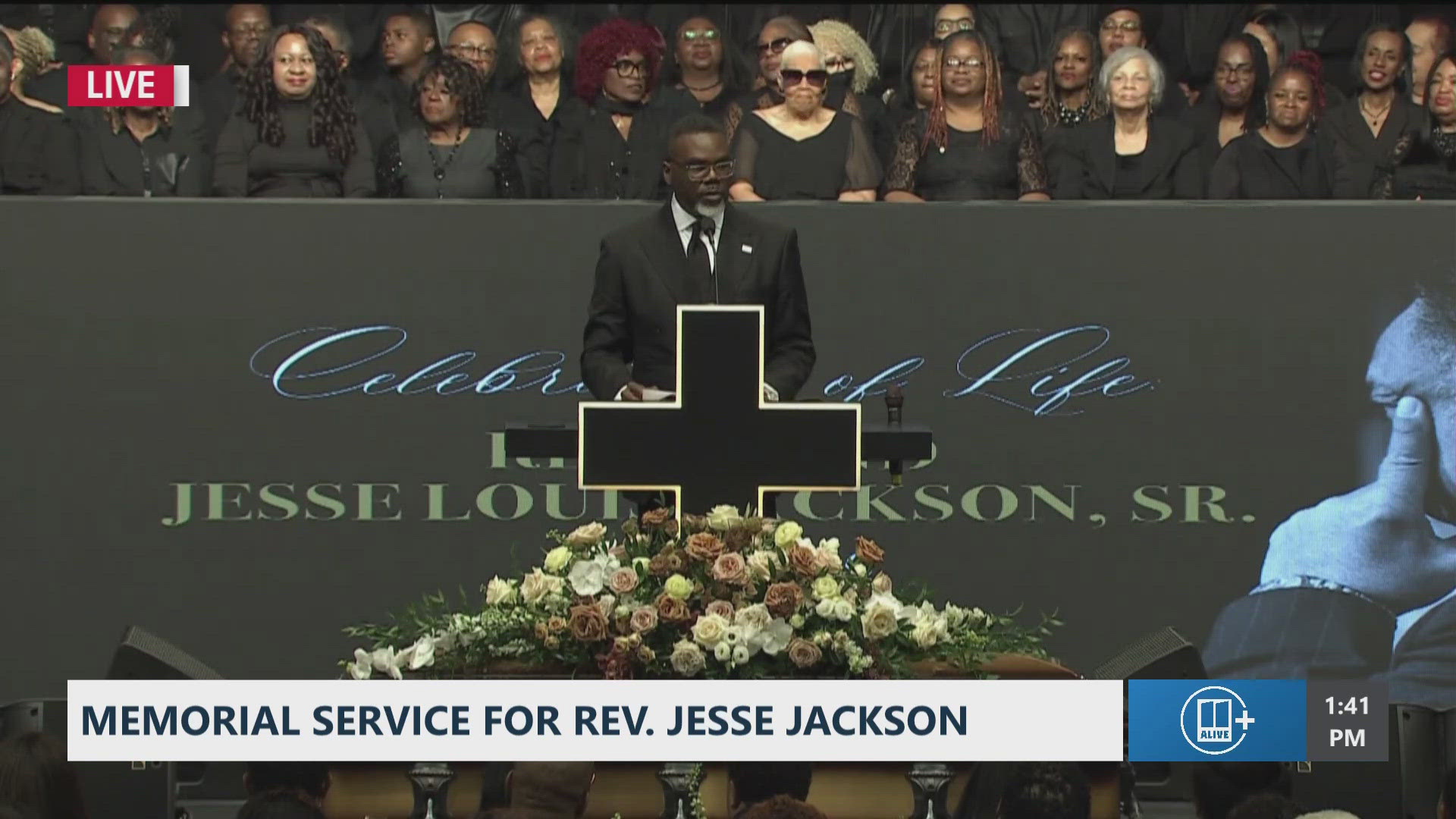 Mayor Brandon Johnson speaks at Jesse Jackson Sr. funeral in Chicago ...